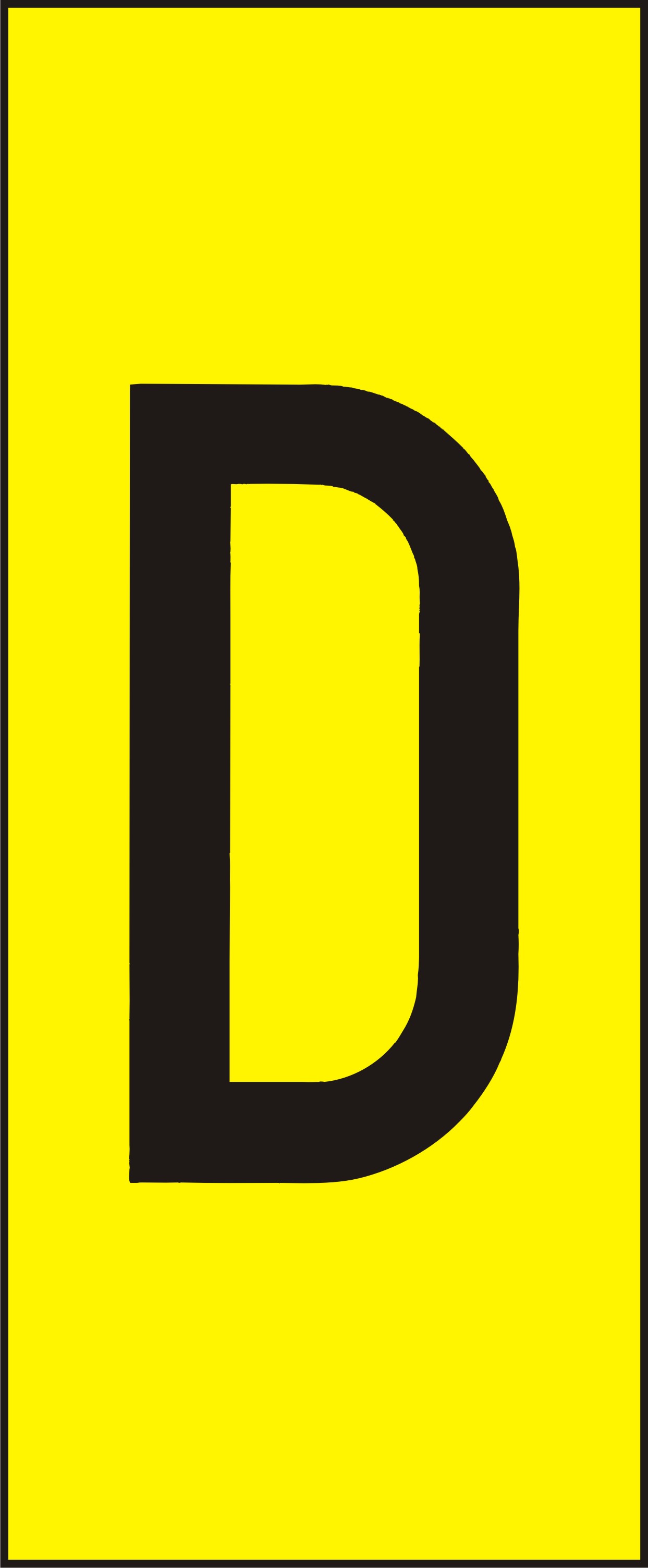 Marking system H10 Yellow Letter: D