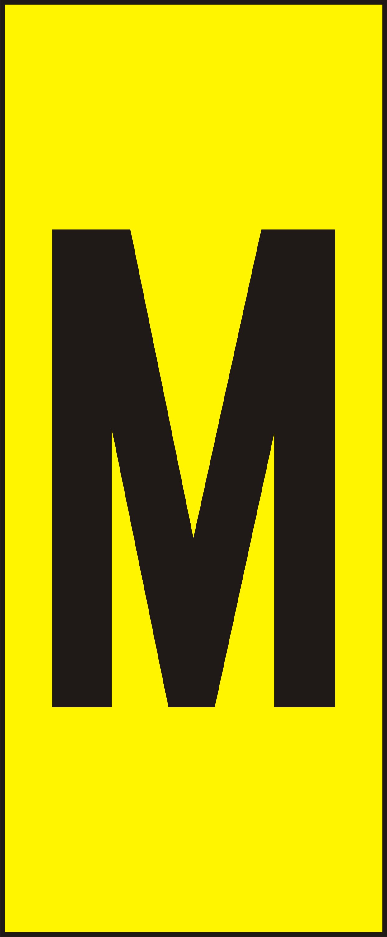 Marking system H10 Yellow Letter: M