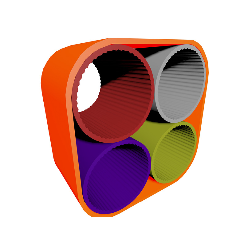 HFiberDUCT™ Multi Ducts Direct Installation 10/8 - 4 single ducts